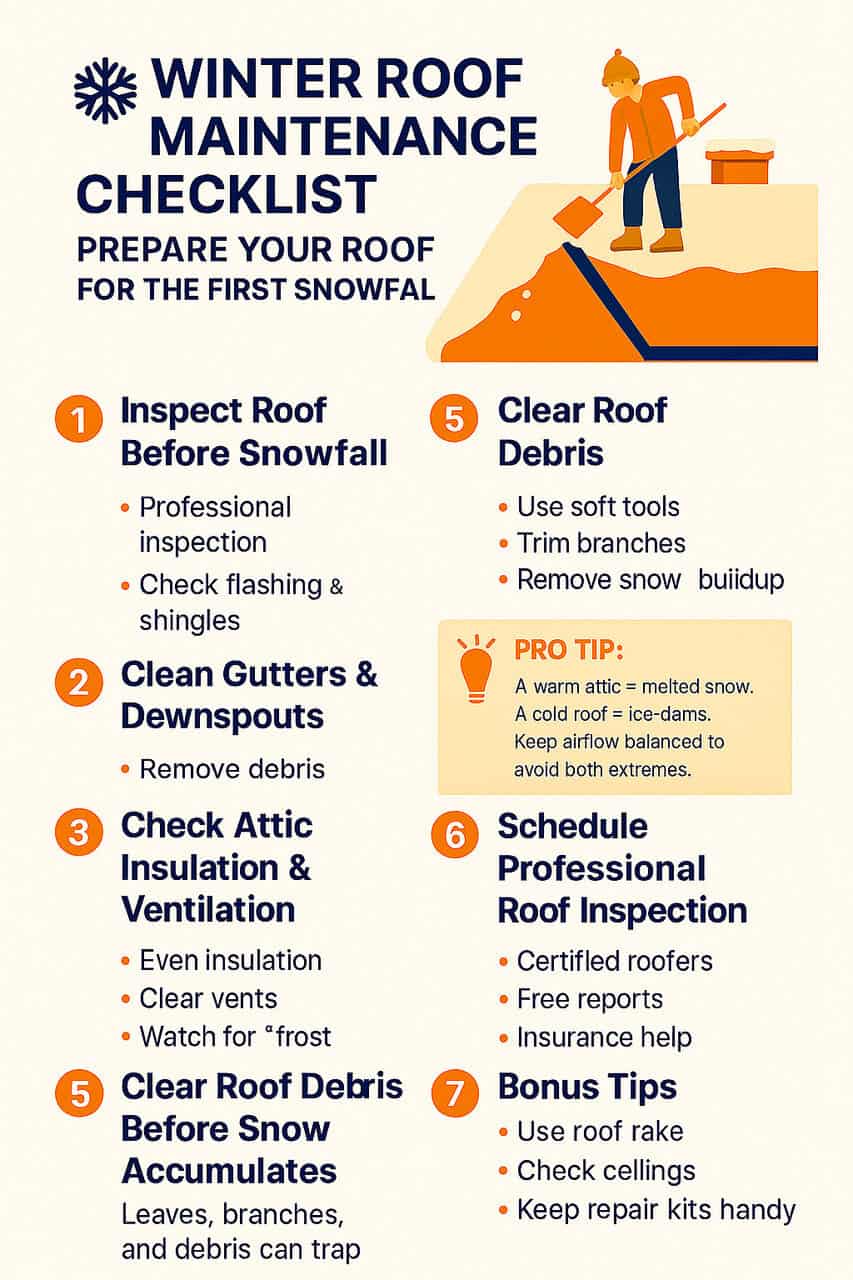 Winter Roof Maintenance Checklist | RoofClaim